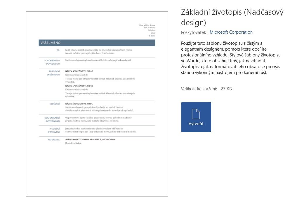 Životopis – jak má vypadat, šablona a vzor ke stažení - Human.cz